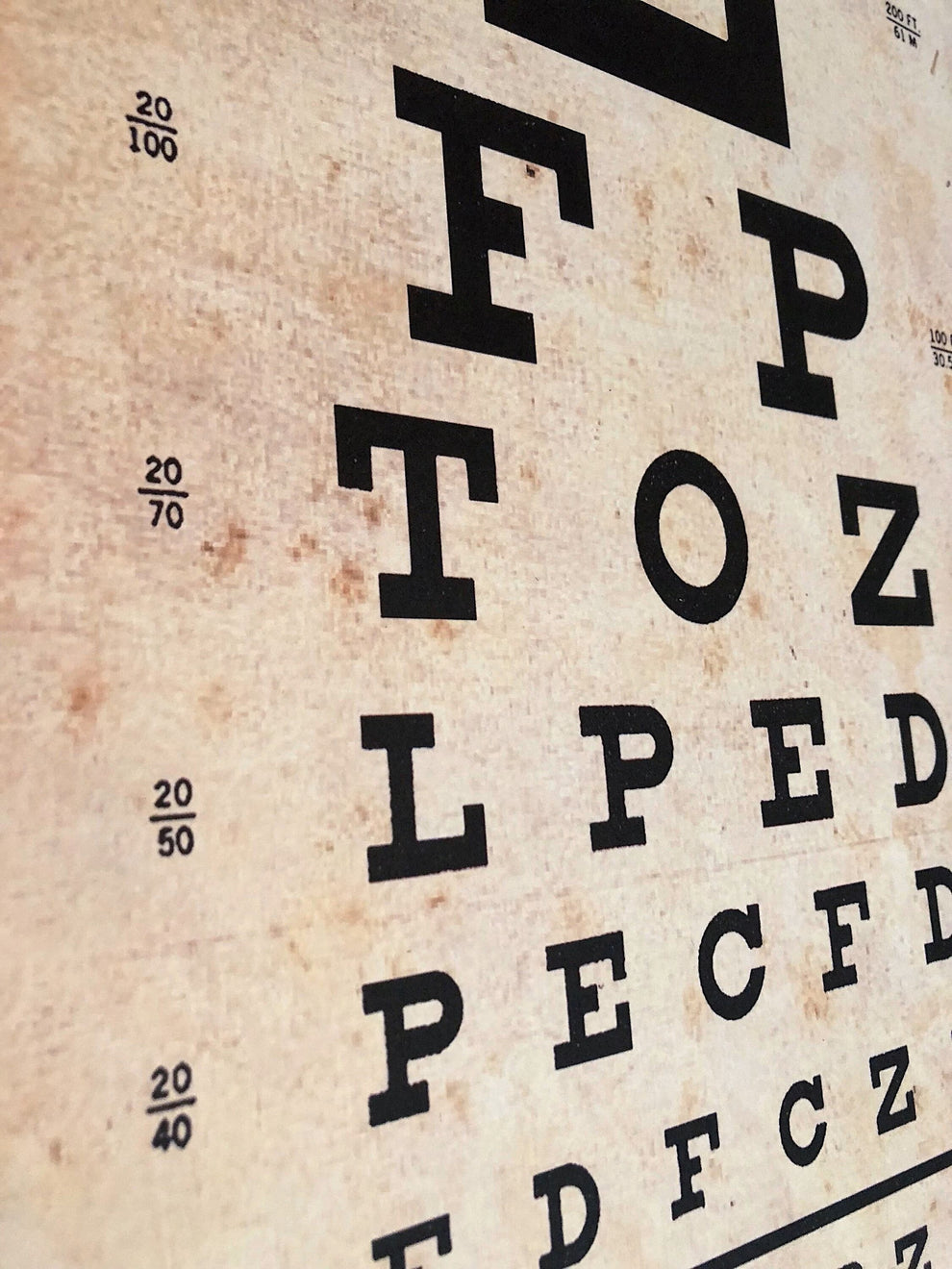 Vintage Eye Chart Wood Sign Eye Chart Wood Decor – HOGG BARN ANTIQUES